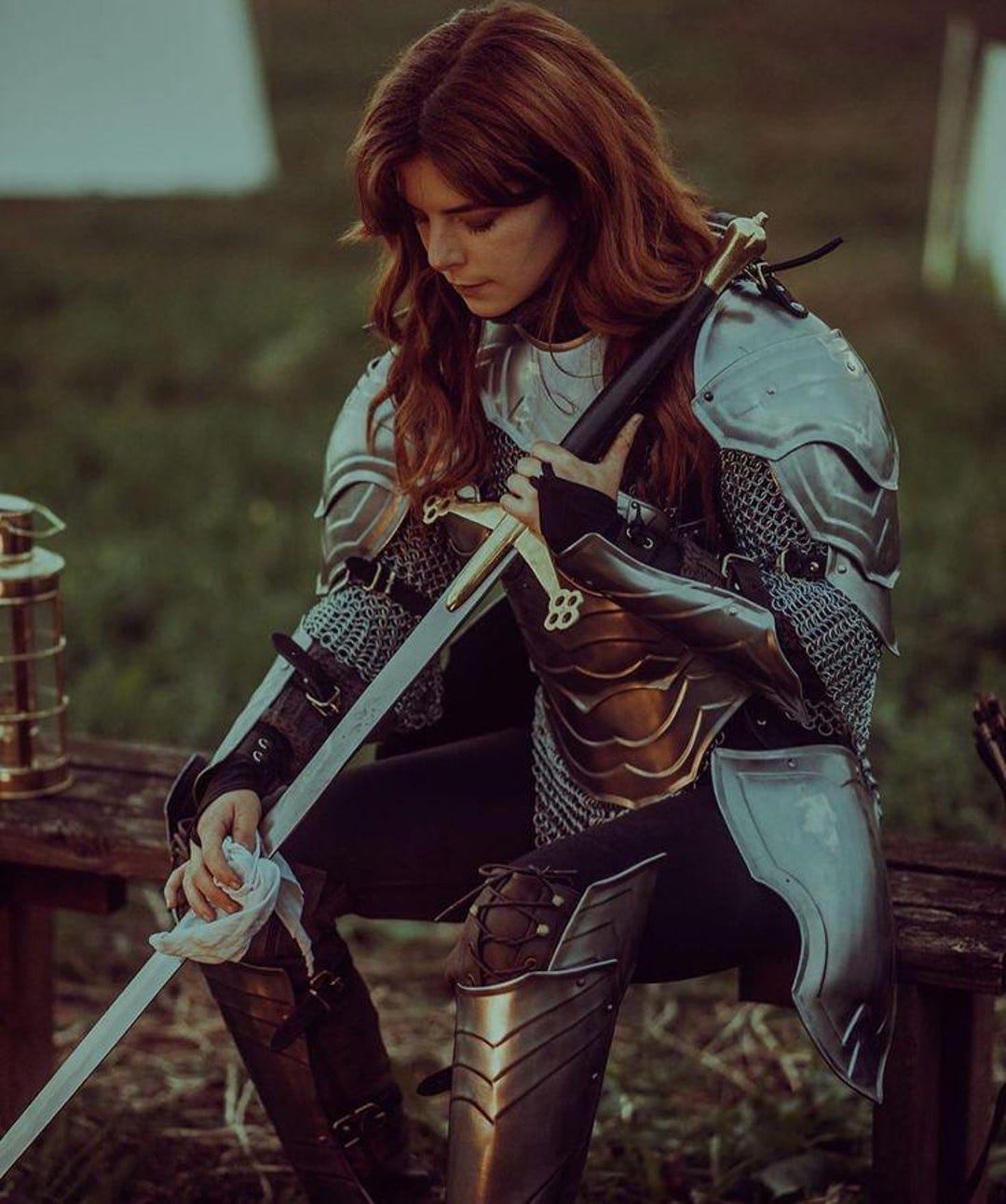 Women's Full Steel Knight Armor Suit/medieval Female Knight Costume ...