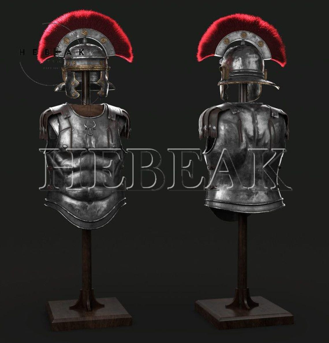 Handcrafted Roman Centurion Armor Set: Medieval Helmet, Chestplate ...