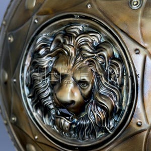 22 Inch Medieval Loin King Face Shield/battleworn Lion Shield/premium ...