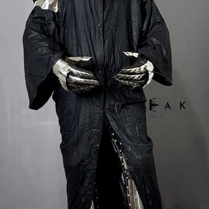 Silver Nazgûl Armor Outfit: Ringwraith Black Cloak Cosplay Costume - Etsy