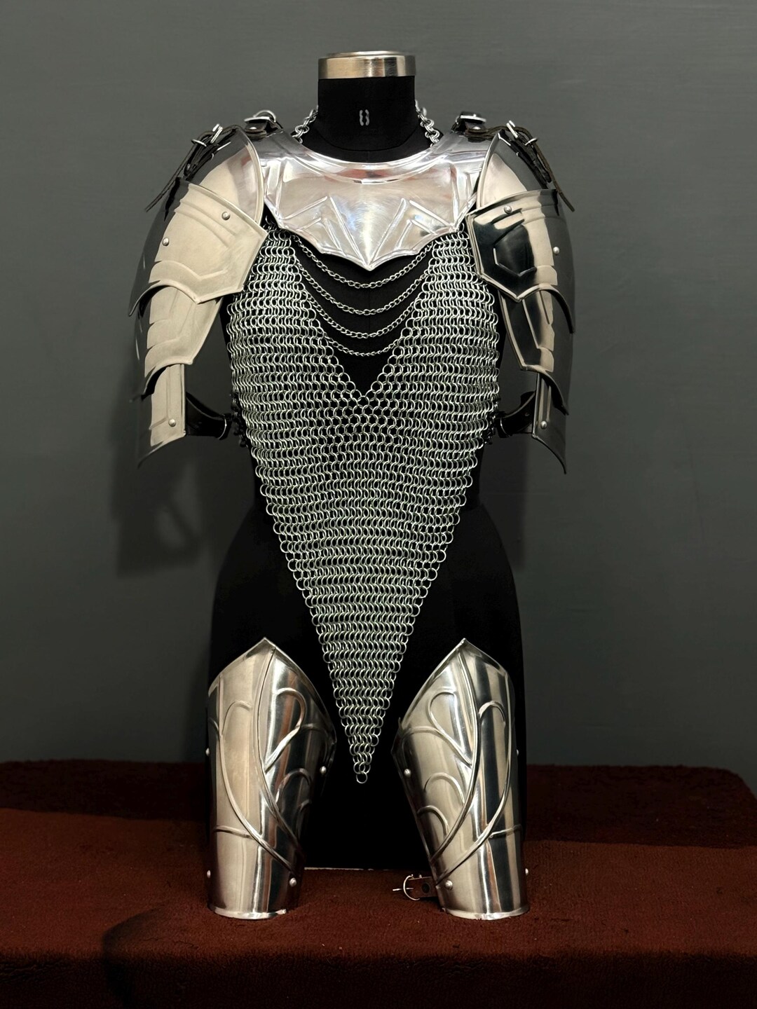 Warrior Queen Medieval Armor Set/bold Queen Battle Armor/battle Costume With Chainmail Top/larp ...