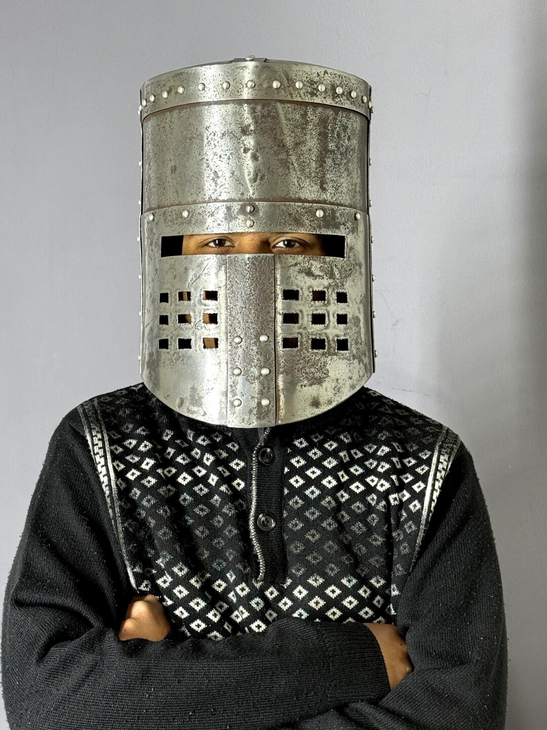 The Black Knight Monty Helmet With Museum Finish Monty Battle Warrior ...