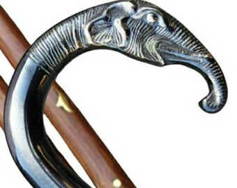 Elephant Head Walking Stick - Etsy