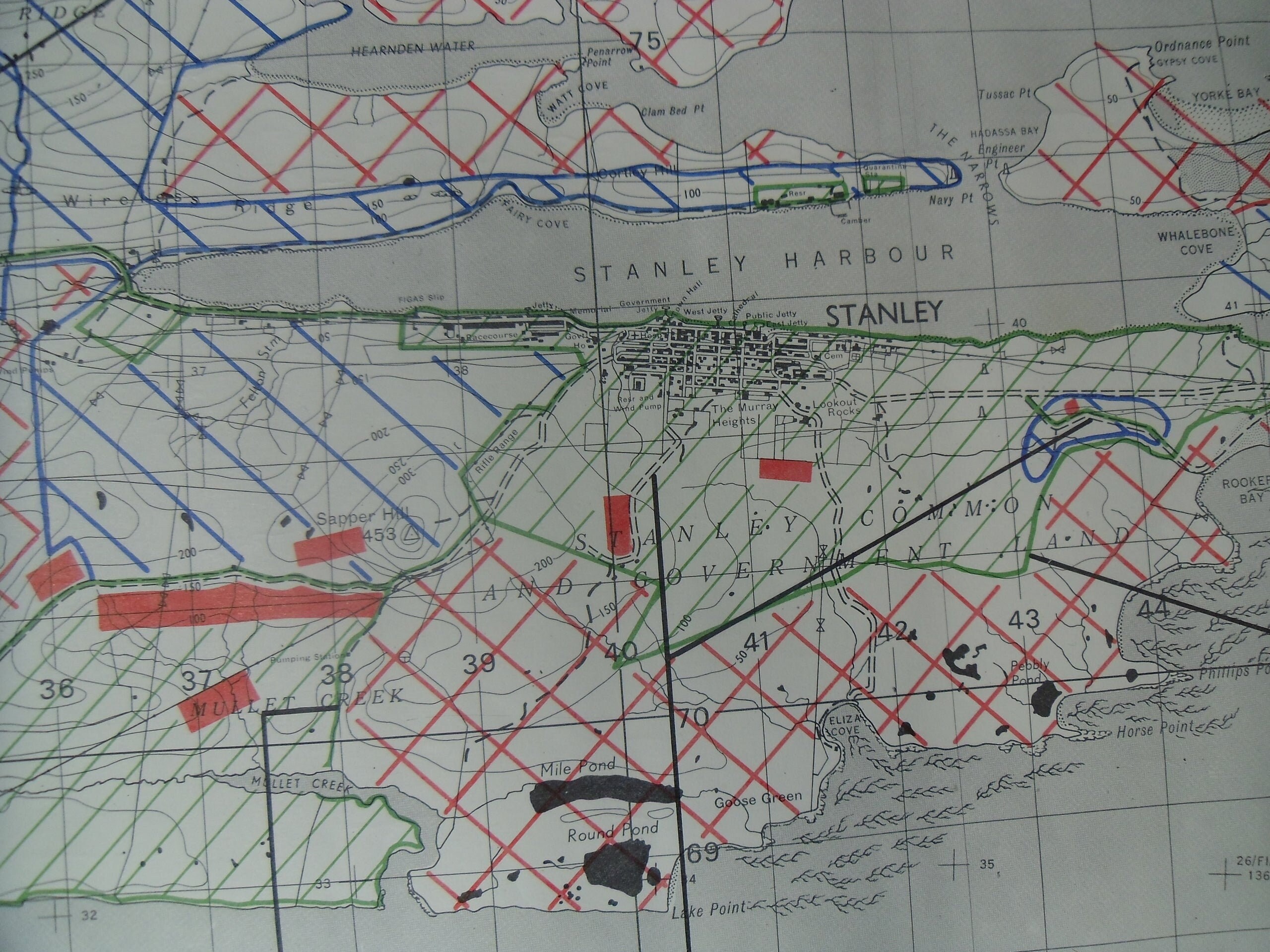 1982 Dated Falklands Mine Field Map Includes Mount Longdon | Etsy