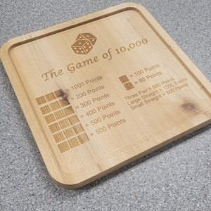10,000 Game Board With Dice! Personalization Available - Etsy