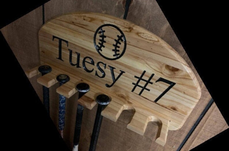 Personalized Baseball / Softball Bat Holder | Etsy
