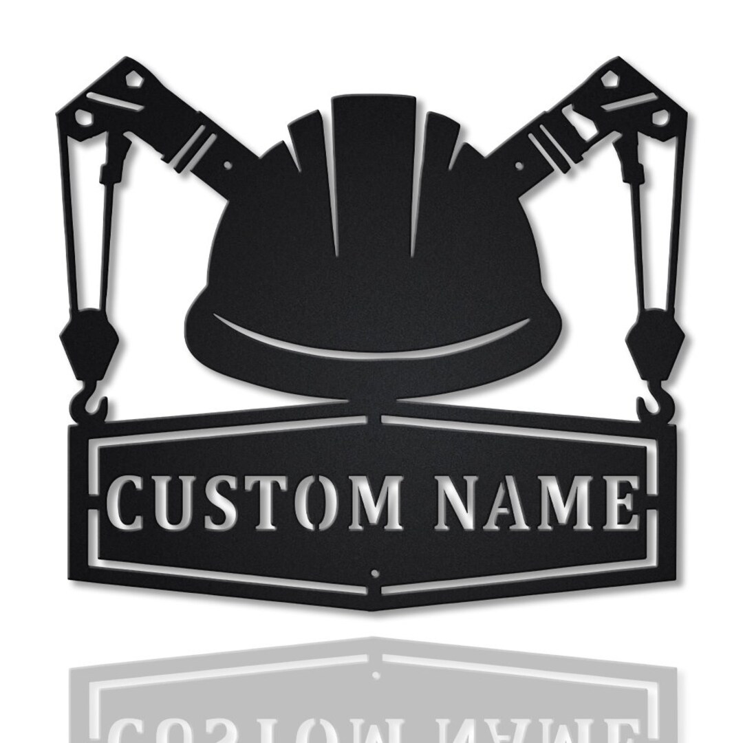 Crane Operator Personalized Monogram Sheet Metal - Etsy