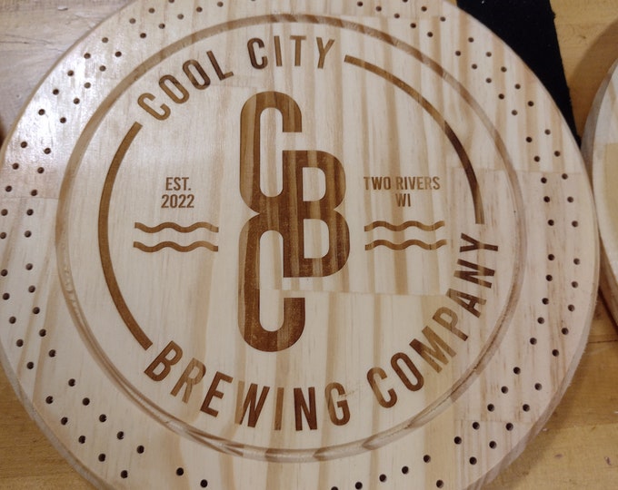 12" Customizable Cribbage Board With Pegs - Circle 2 Player - Etsy