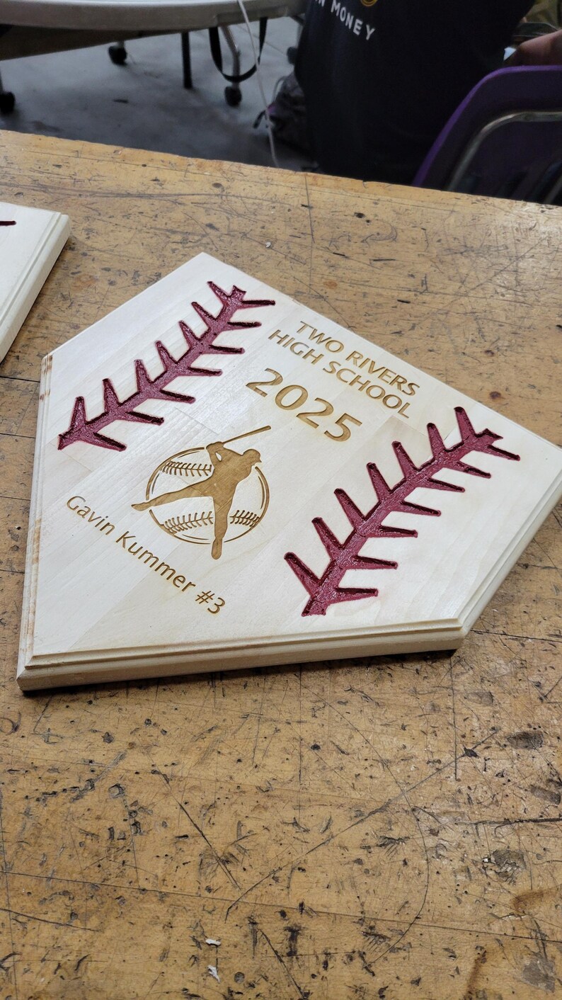 Personalized Baseball Home Plate Wall Decoration - Etsy
