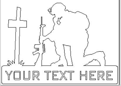 Fallen Soldier Metal Silhouette Sheet Metal Navy Army Marine POW ...