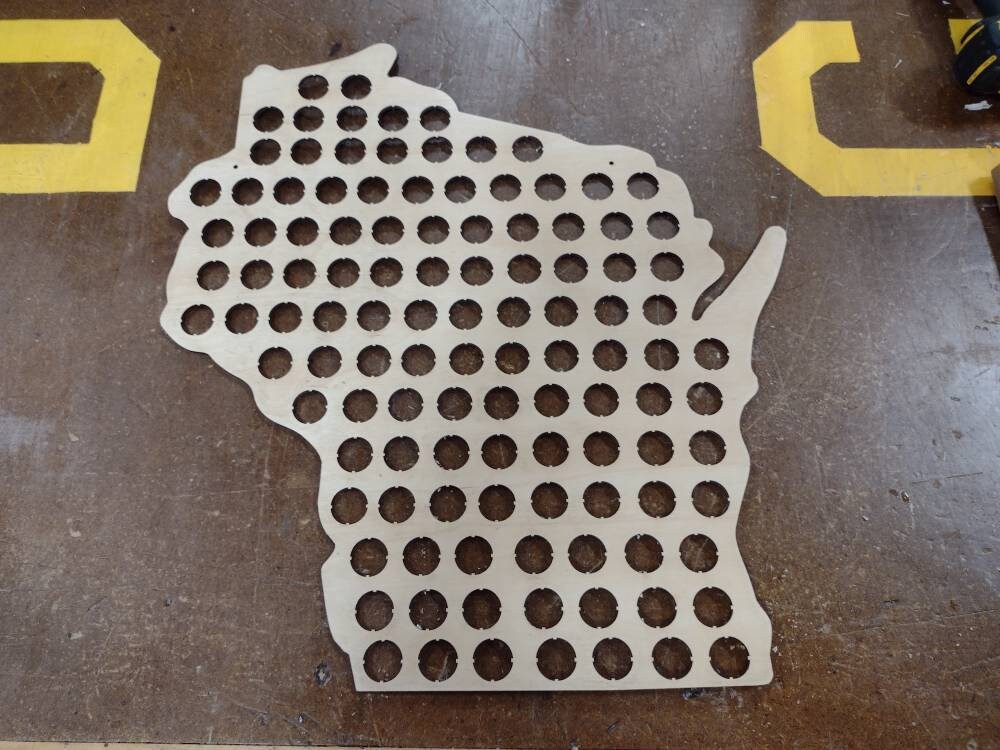 Bottle Cap Map Pick Your State Country or County - Etsy