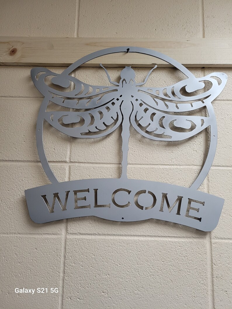 Dragonfly Monogram - Sheet Metal - Etsy