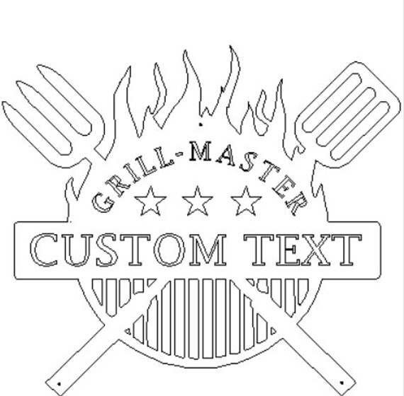 Grill-master Sign Personalize Sheet Metal | Etsy