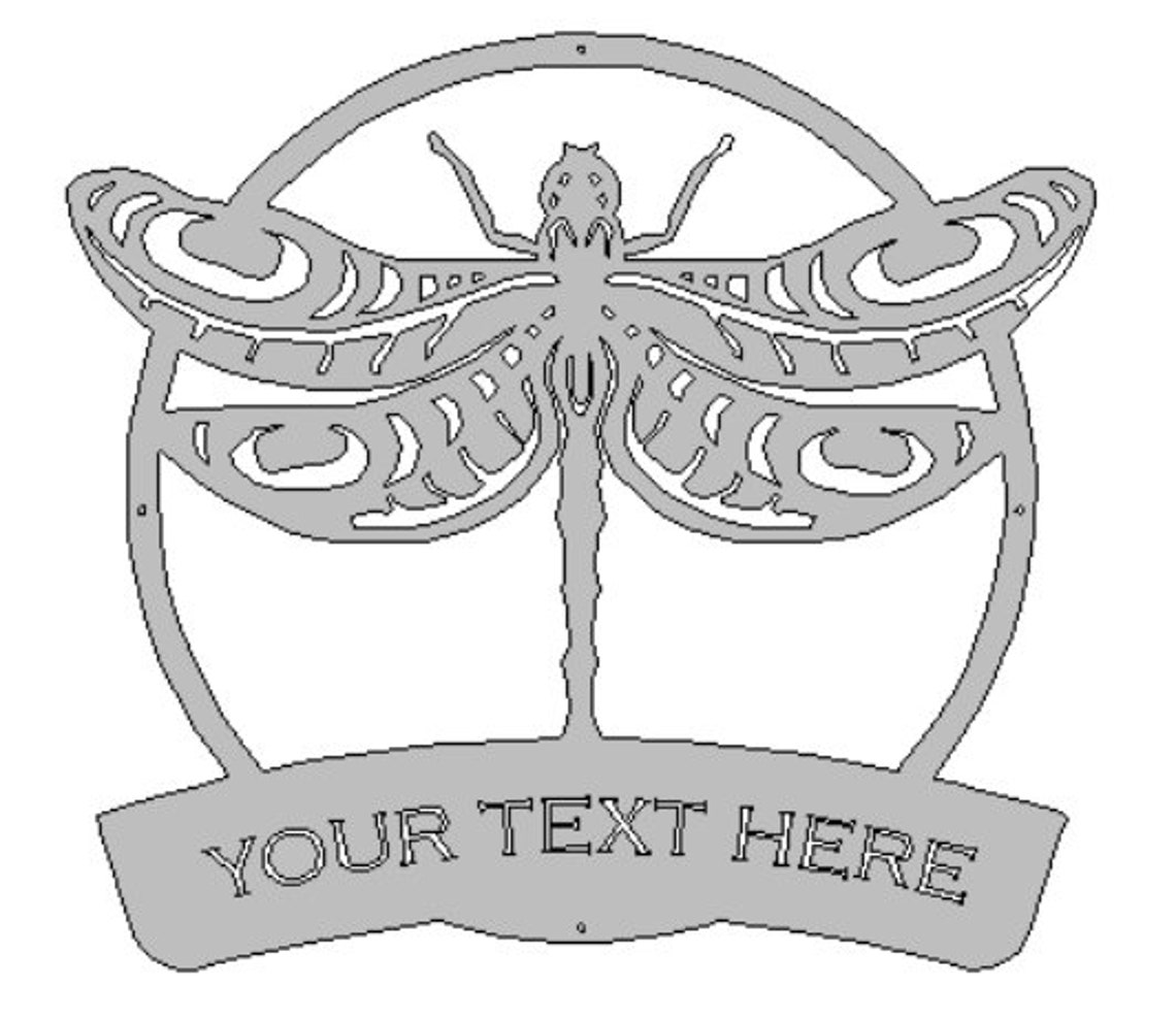 Dragonfly Monogram Sheet Metal | Etsy