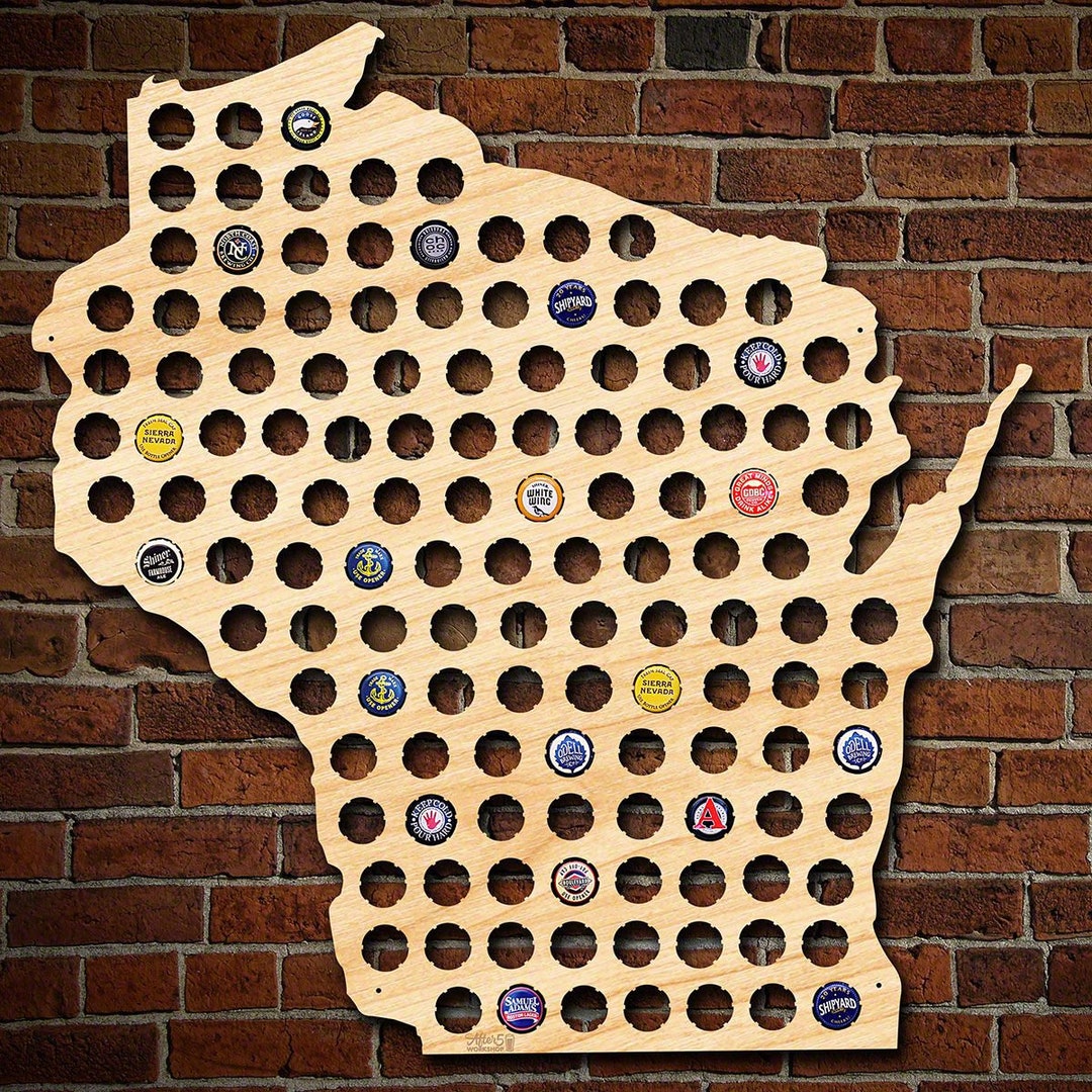 Bottle Cap Map - Pick Your State, Country, or County - Personalize It ...