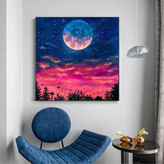 Abstract Moon Art