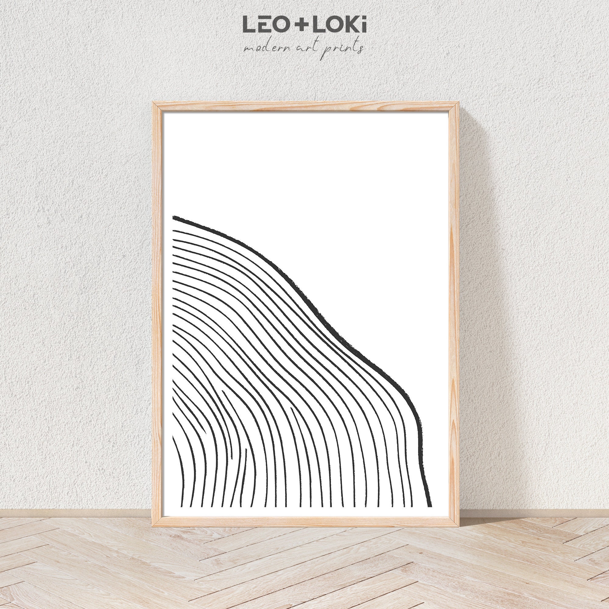 Tree Ring Print, Tree Stump Lines, Wood Grain Art Print, Woodland Art ...