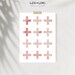 Pink Plus Sign Print, Pink Cross X Digital Download, Marble Texture ...