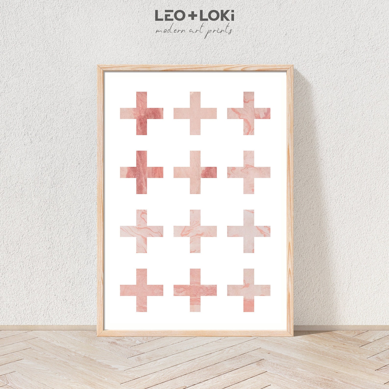 Pink Plus Sign Print, Pink Cross X Digital Download, Marble Texture ...