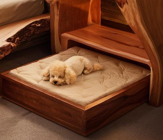 Build Plan for Wooden Elevated Dog Bed, Table Living Room With Bed Dog ...