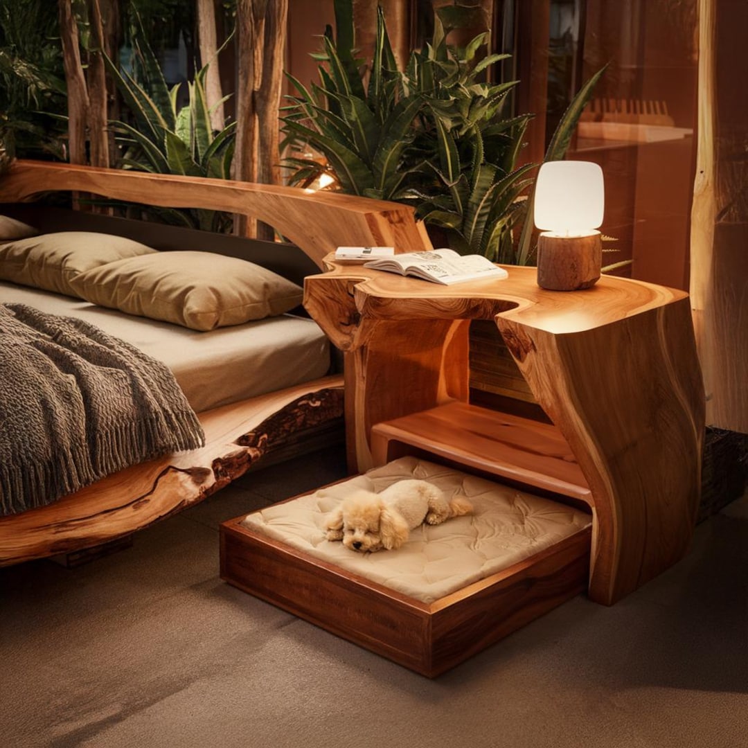 Build Plan for Wooden Elevated Dog Bed, Table Living Room With Bed Dog ...