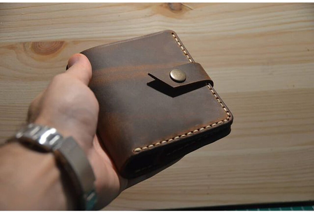 Leather Wallet Coin Holder Coin Purse Husband Wife - Etsy