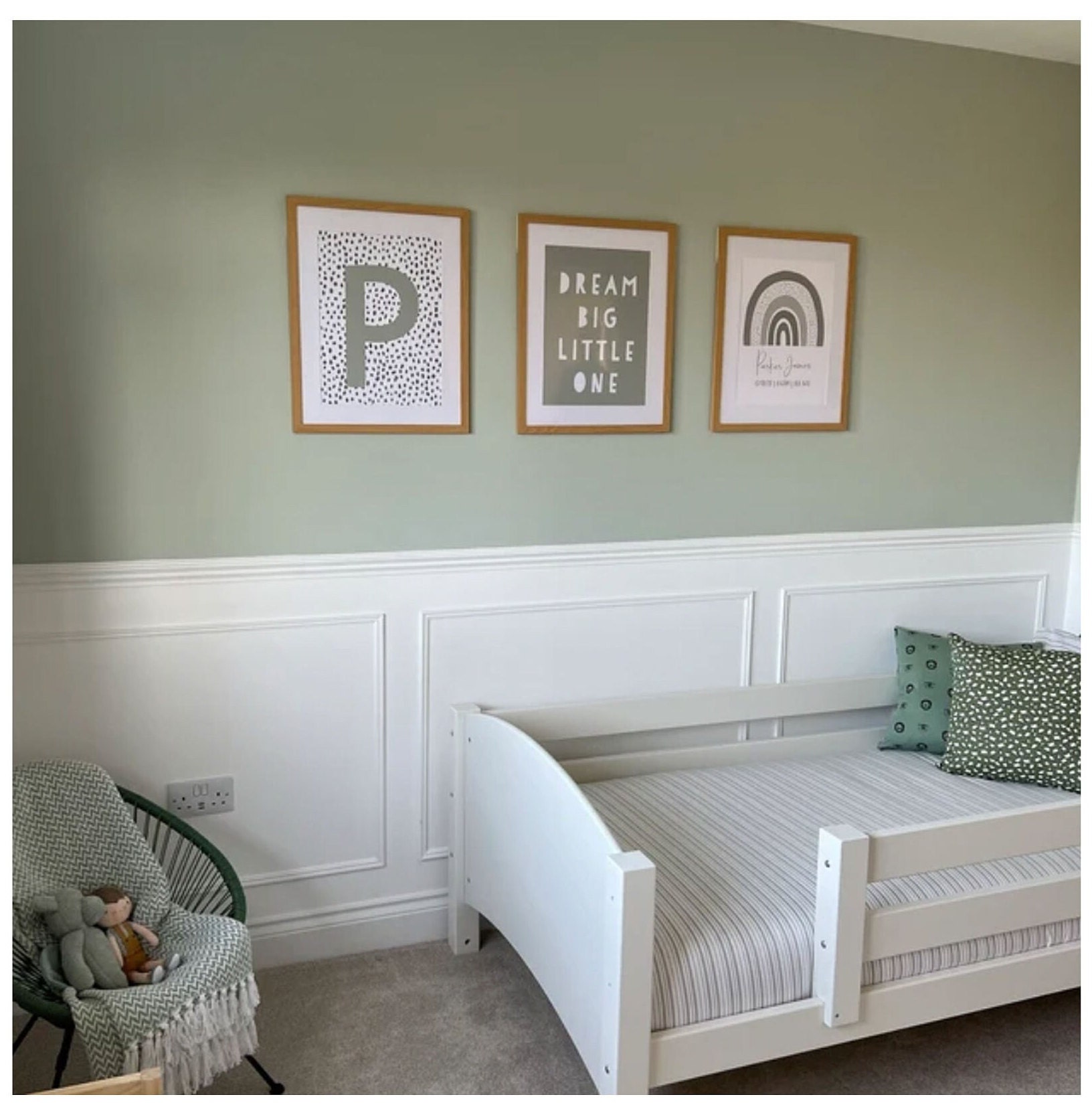 Personalised Sage Green Rainbow Prints Nursery Baby Rainbow - Etsy UK