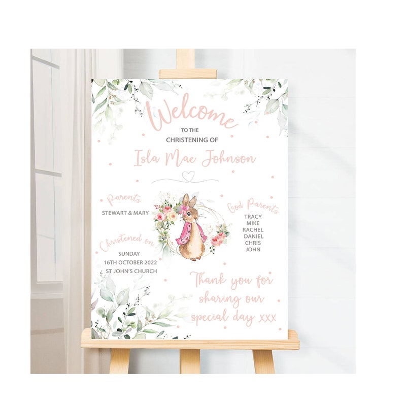 Christening Welcome Sign - Etsy