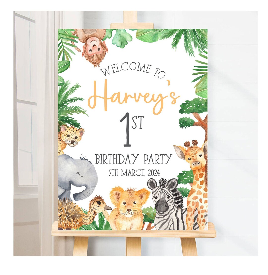 Wild One 1st Birthday Sign | Wild ONE Sign | Safari Themed Party Sign ...