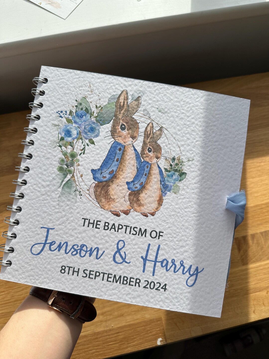Peter Rabbit Christening Guest Book Baptism Guest Book Baby Shower ...