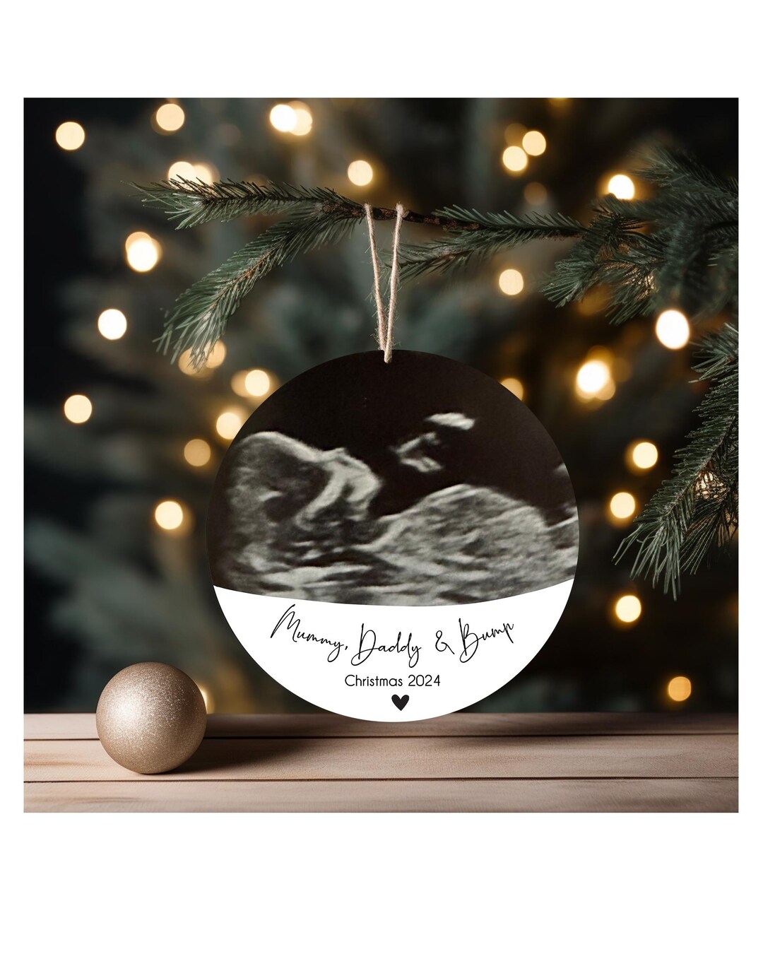 Mummy Daddy & Bump Baby Scan Bauble Pregnancy Scan Bauble Pregnancy ...