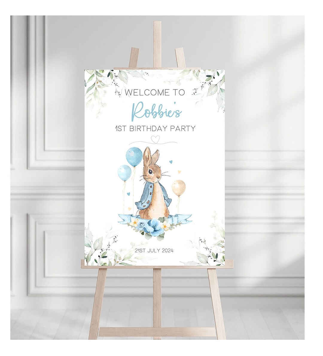 Peter Rabbit Birthday Sign | Peter Rabbit Baby Shower | Party Welcome ...