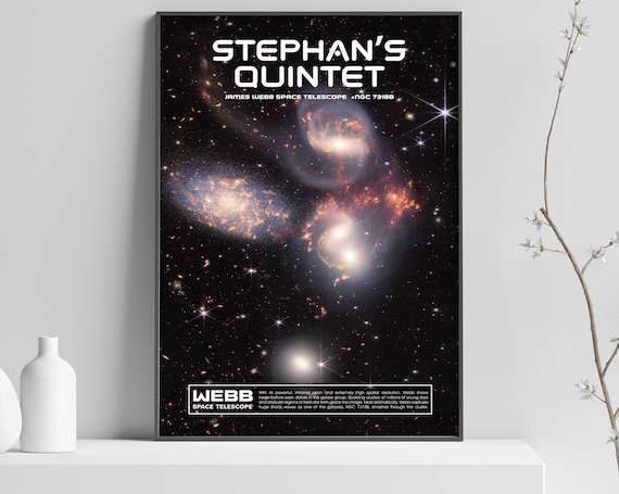 James Webb Stephan's Quintet Poster Print Galaxy Wall - Etsy