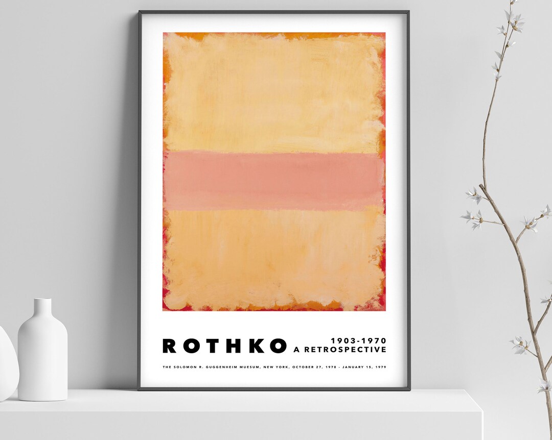 Mark Rothko Beige/blush Print Poster, Minimalist Rothko Poster, A ...