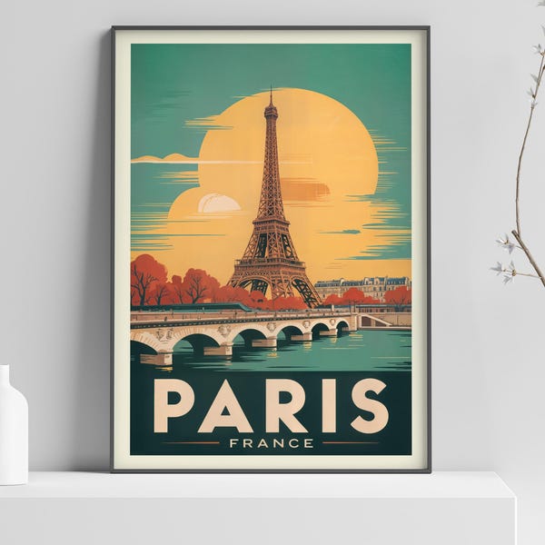 Paris Travel Poster - Etsy