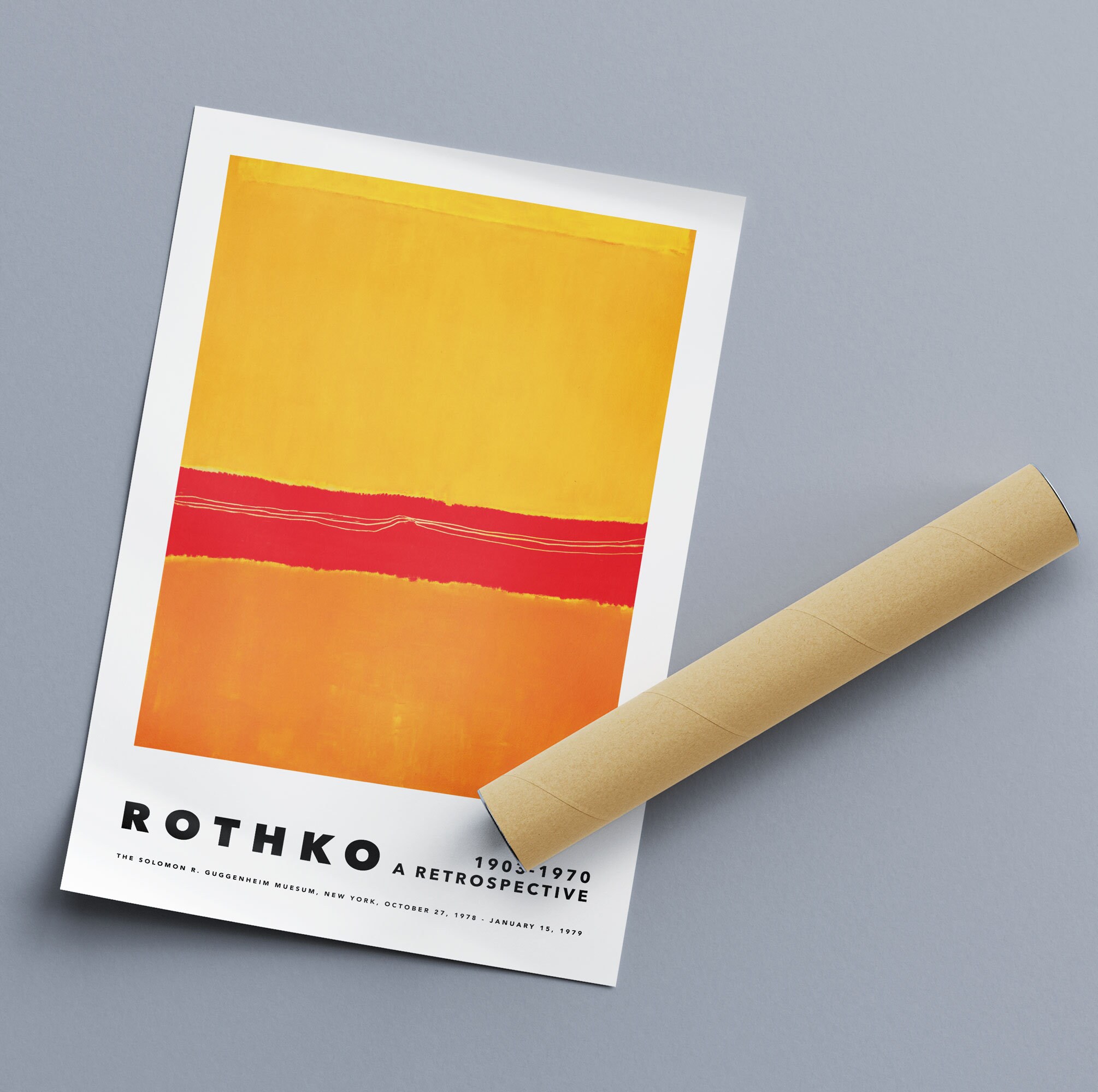 Mark Rothko Exhibition Poster Orange Red Abstract - Etsy