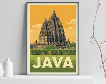 Java Travel Poster - Etsy