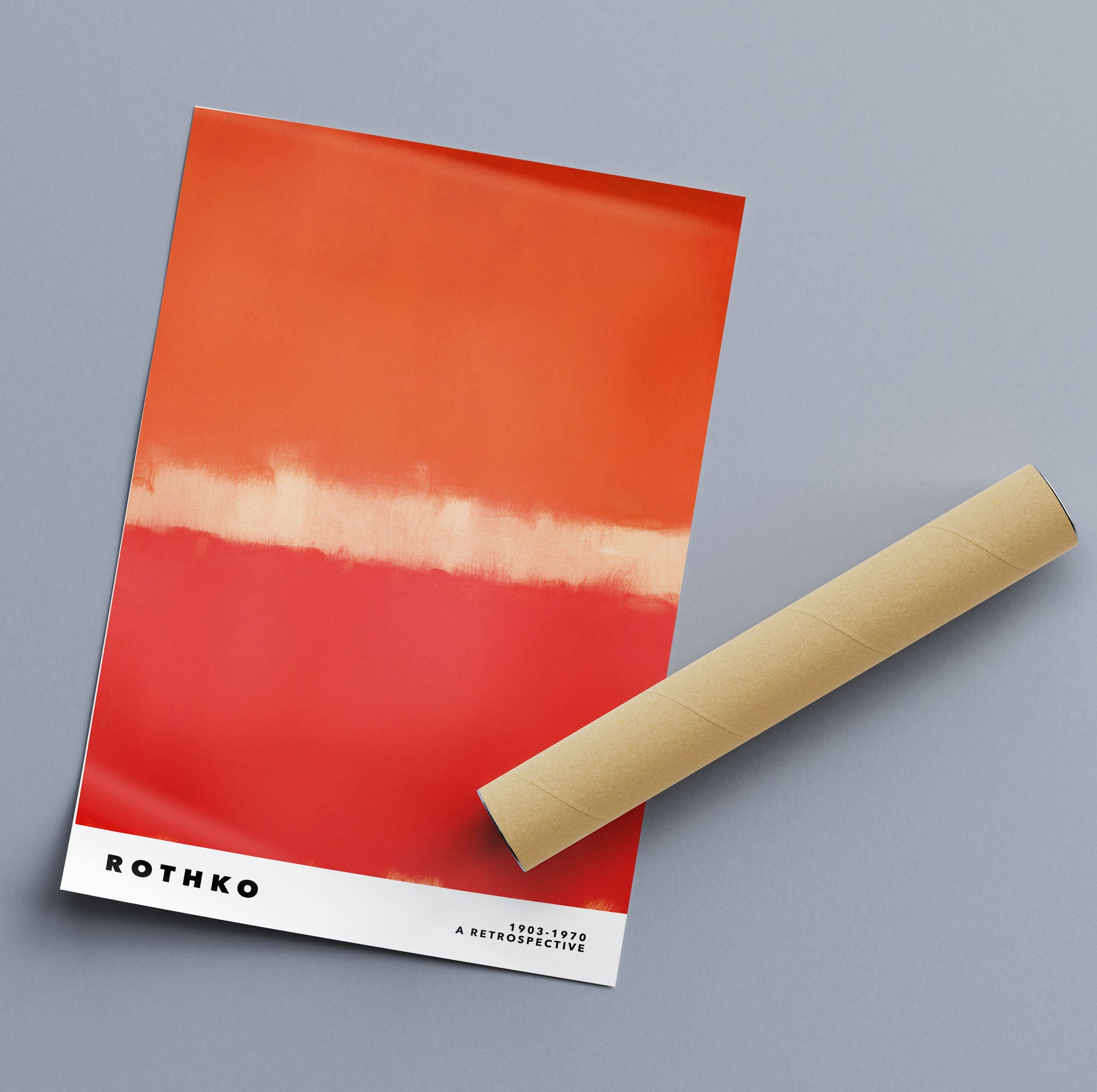 Mark Rothko Red Orange Poster Print - Abstract Exhibition Poster ...