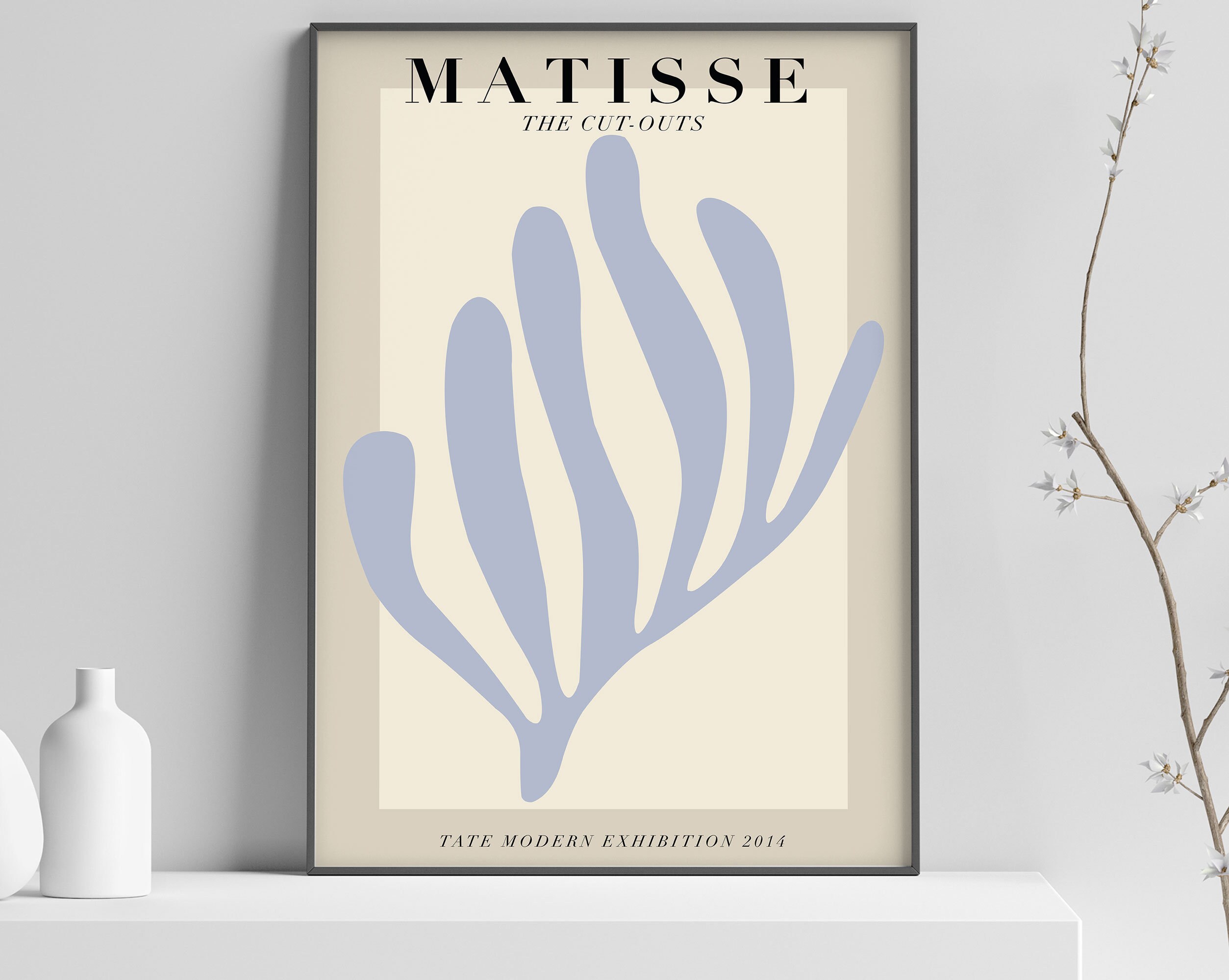 Henri Matisse Blue Broadleaf Art Print, Botanical Decor, Matisse ...