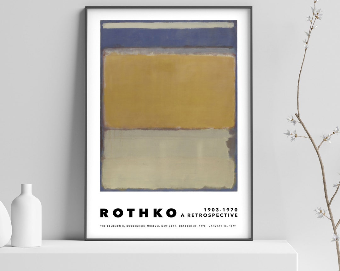 Mark Rothko Blue/gold Poster Print,abstract Art Rothko Exhibition Art ...