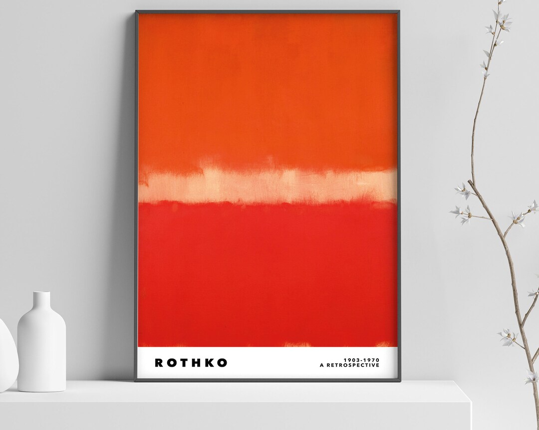 Mark Rothko Red Orange Poster Print - Abstract Exhibition Poster ...