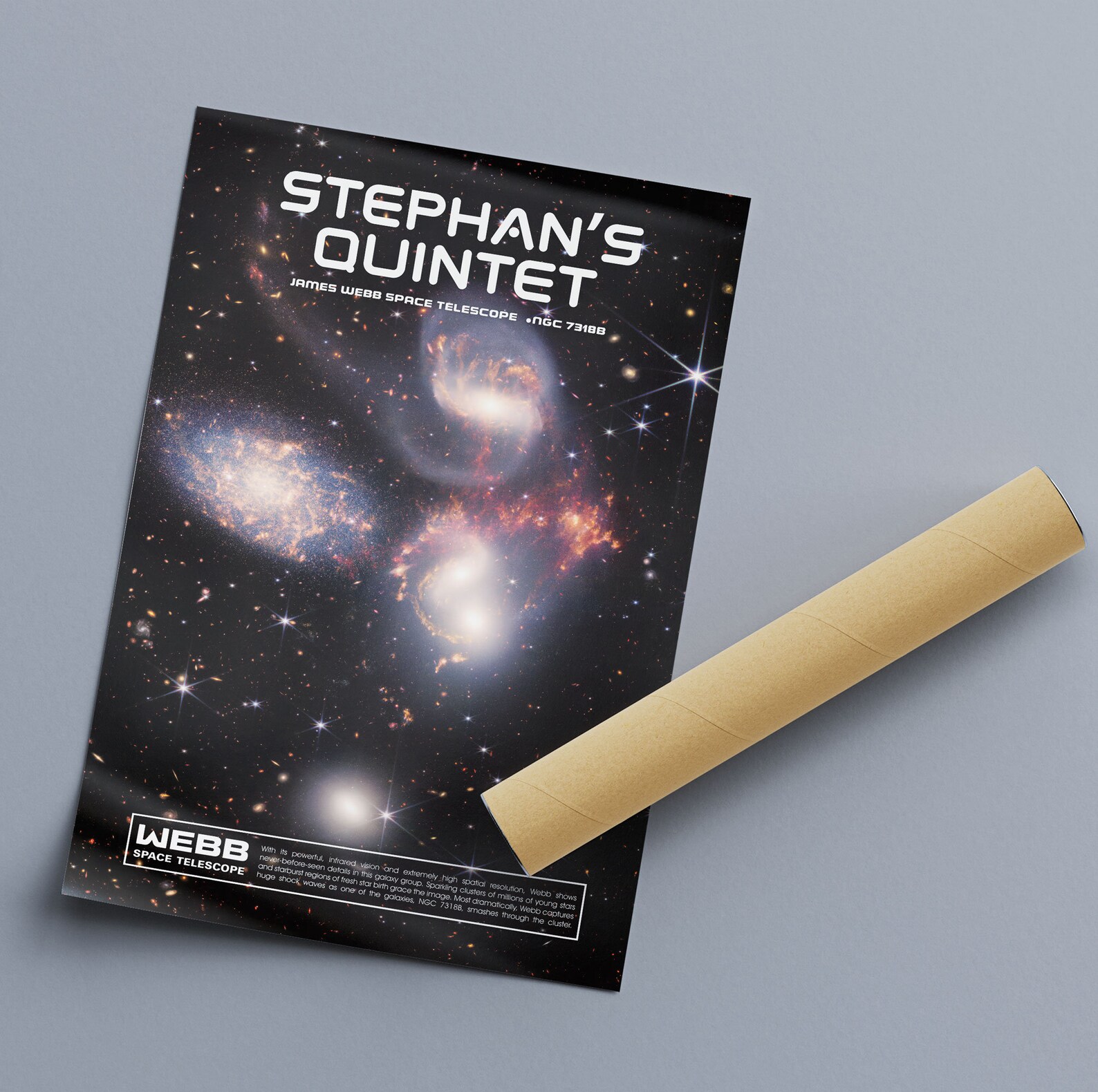 James Webb Stephan's Quintet Poster Print Galaxy Wall - Etsy Australia
