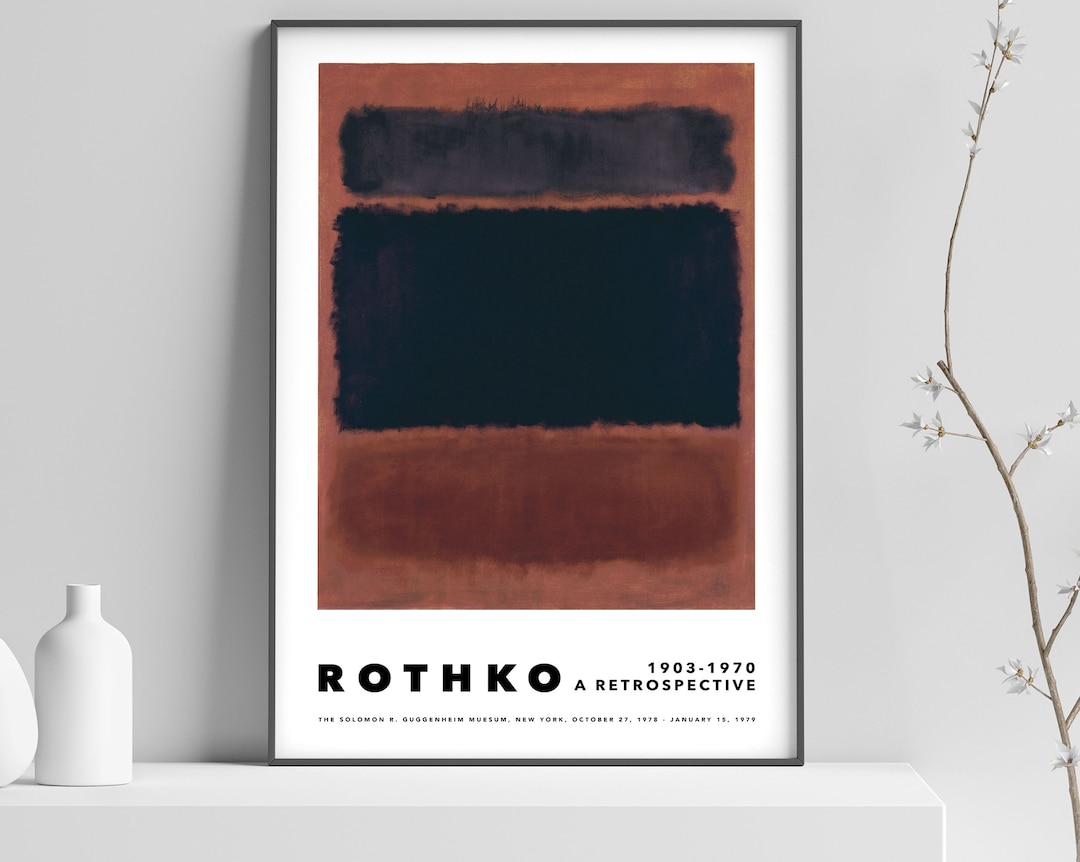 Mark Rothko Brown Black Art Poster Print, Minimalist Abstract ...
