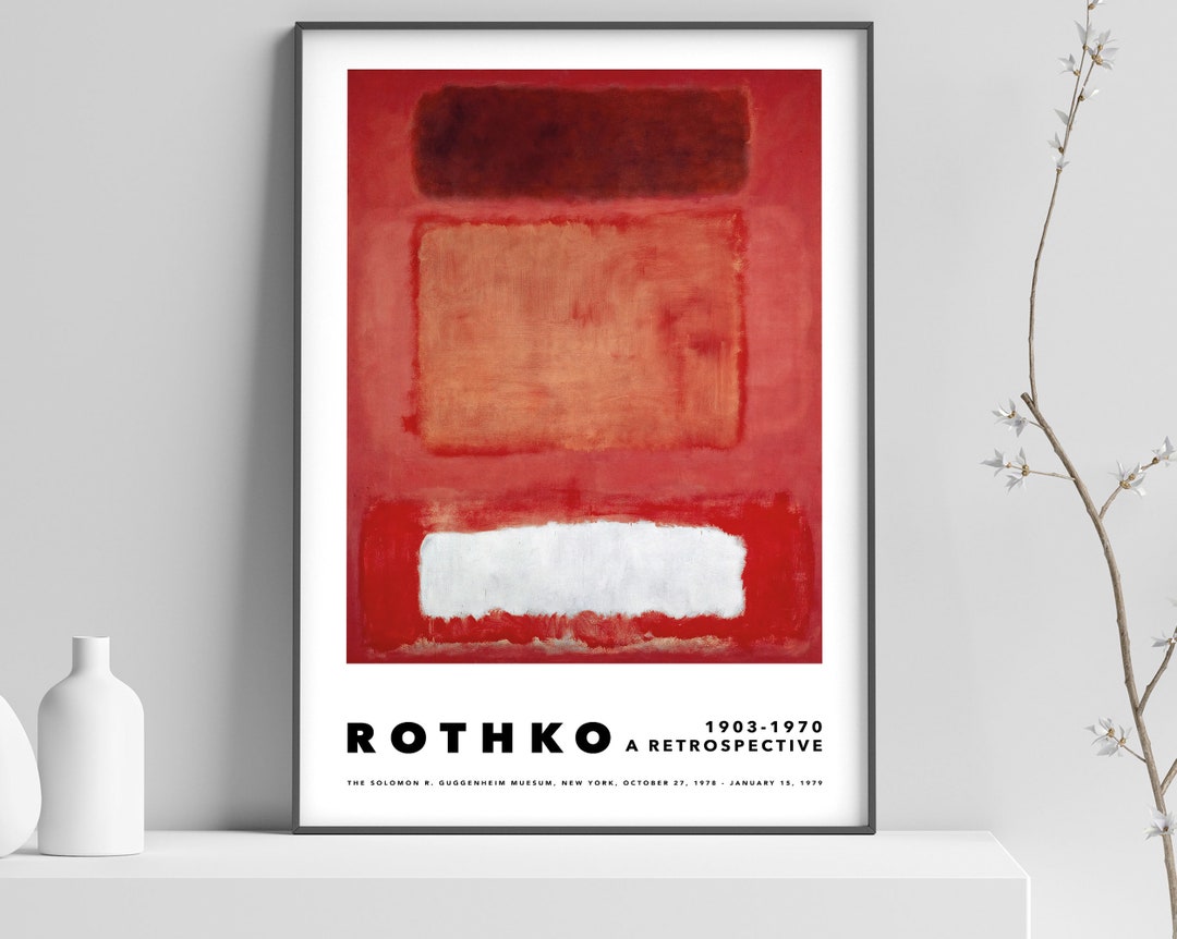 Mark Rothko Red Brown Art Exhibition Poster Print, Vintage Poster ...