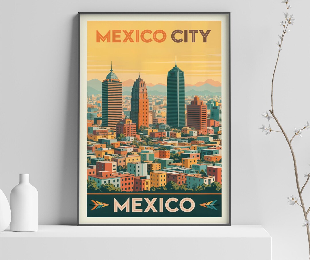 Mexico: Mexico City Poster Print, Countries of the World Travel Poster ...