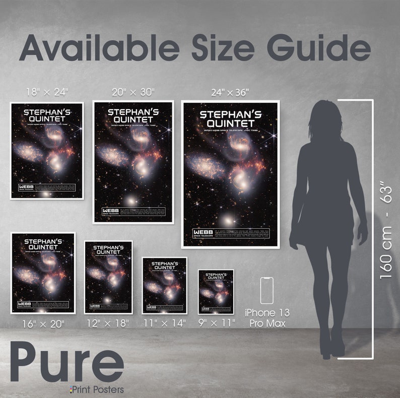 James Webb Stephan's Quintet Poster Print Galaxy Wall - Etsy UK