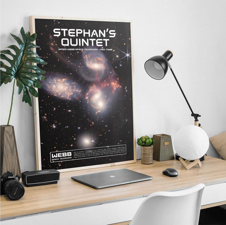 James Webb Stephan's Quintet Poster Print Galaxy Wall - Etsy UK