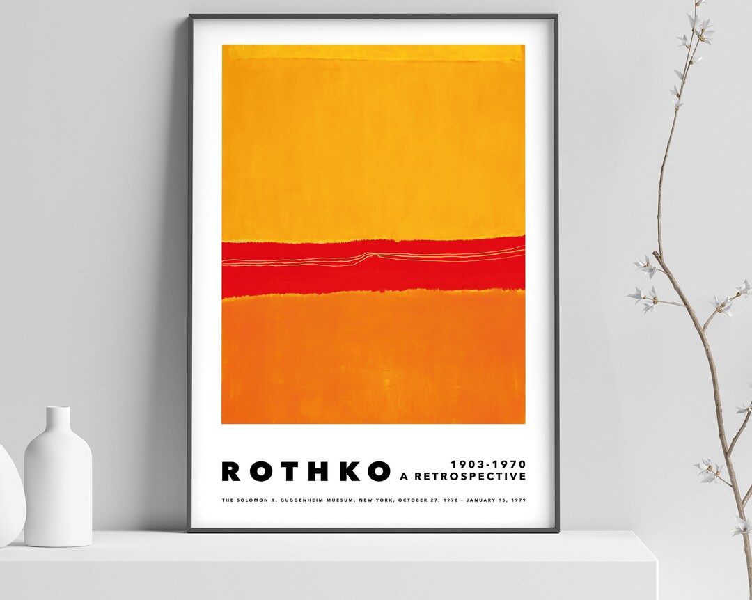 Mark Rothko Exhibition Poster - Orange, Red - Abstract Painting ...