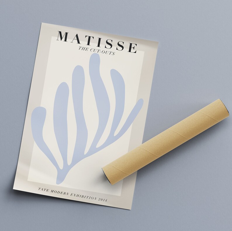 Henri Matisse Blue Broadleaf Art Print Botanical Decor | Etsy