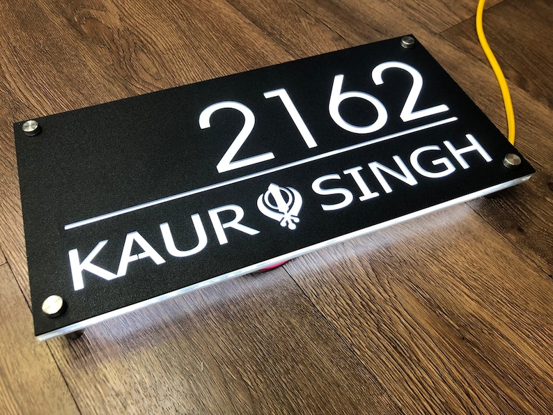 House Numbers Sign Lighted, Vertical and Horizontal House Numbers ...